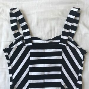 Express | Tops | Express Black White Cropped Tank | Poshmark